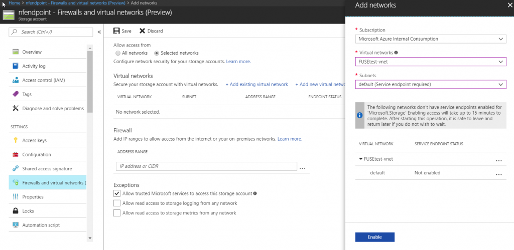 VNET Service Endpoints – NillsF blog