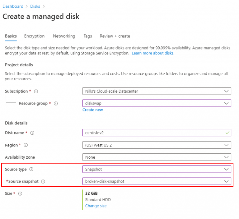 VM Broken? Use OS disk swap in Azure to fix and restore – NillsF blog