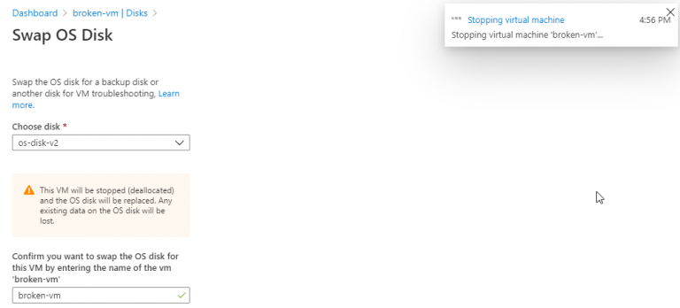 VM Broken? Use OS disk swap in Azure to fix and restore – NillsF blog