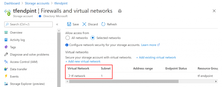 Using Terraform to create VNET service endpoints – NillsF blog